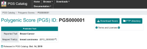 多基因风险分数 PRS( Polygenic risk score)系列之八：PGS Catalog – GWASLab – GWAS实验室